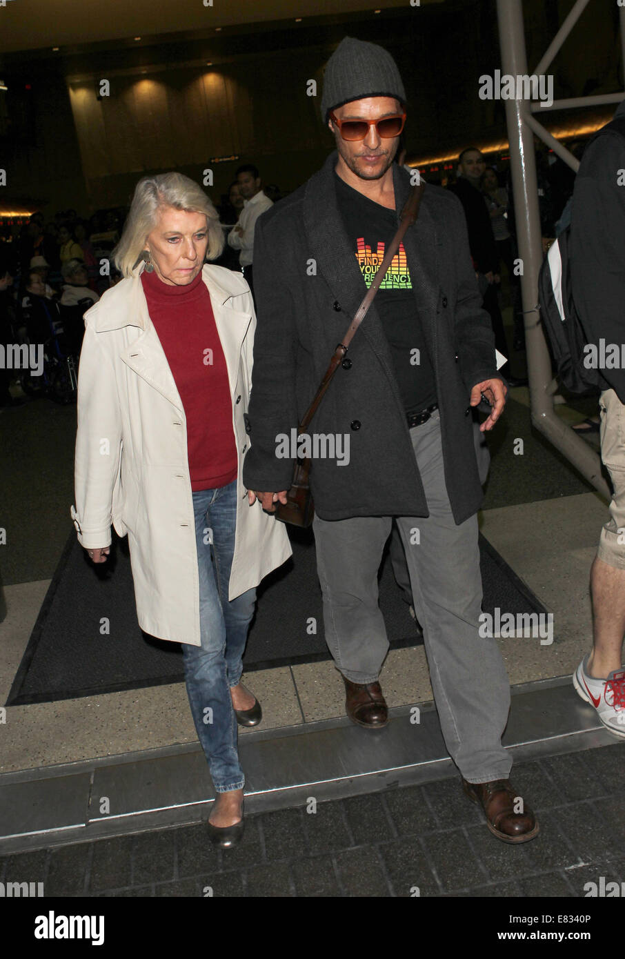 Matthew McConaughey arriving at Los Angeles International Airport (LAX ...