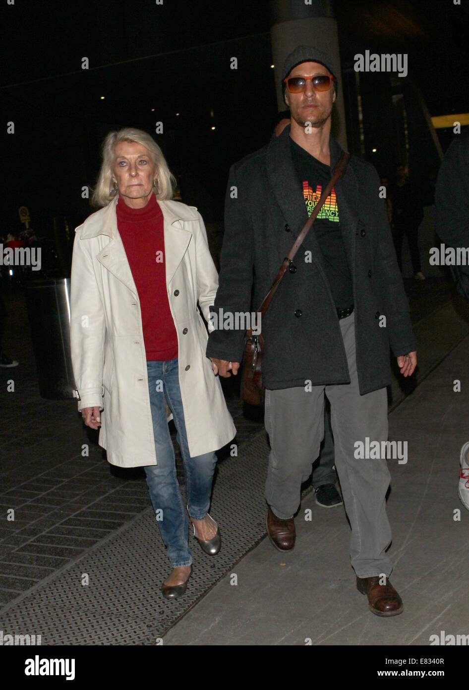 Matthew McConaughey arriving at Los Angeles International Airport (LAX ...