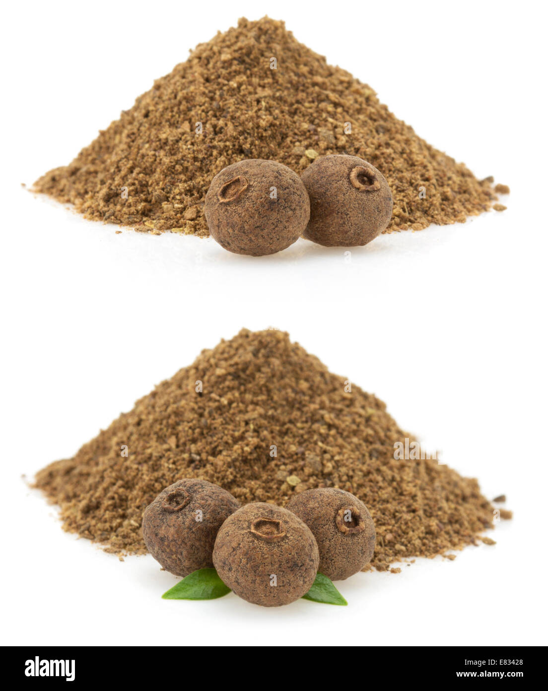 allspice powder isolated on white background Stock Photo - Alamy