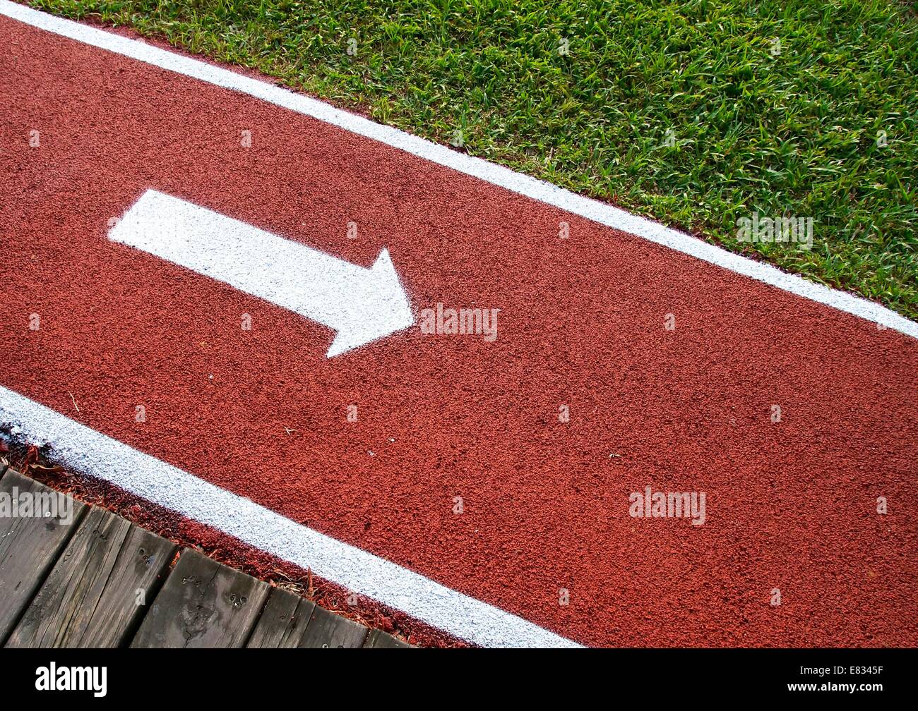 The close view of stadium track Stock Photo - Alamy