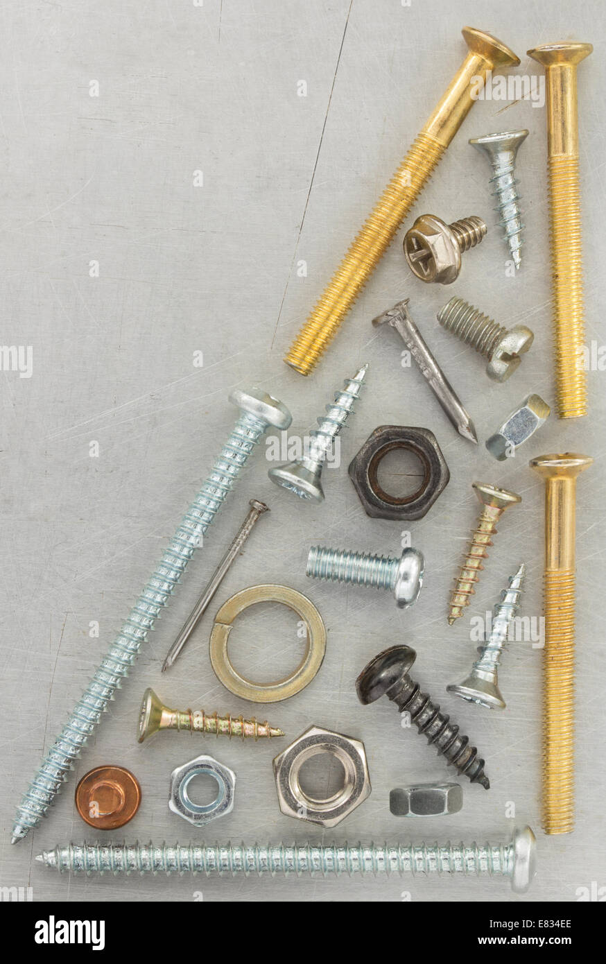 hardware tools at metal background texture Stock Photo - Alamy