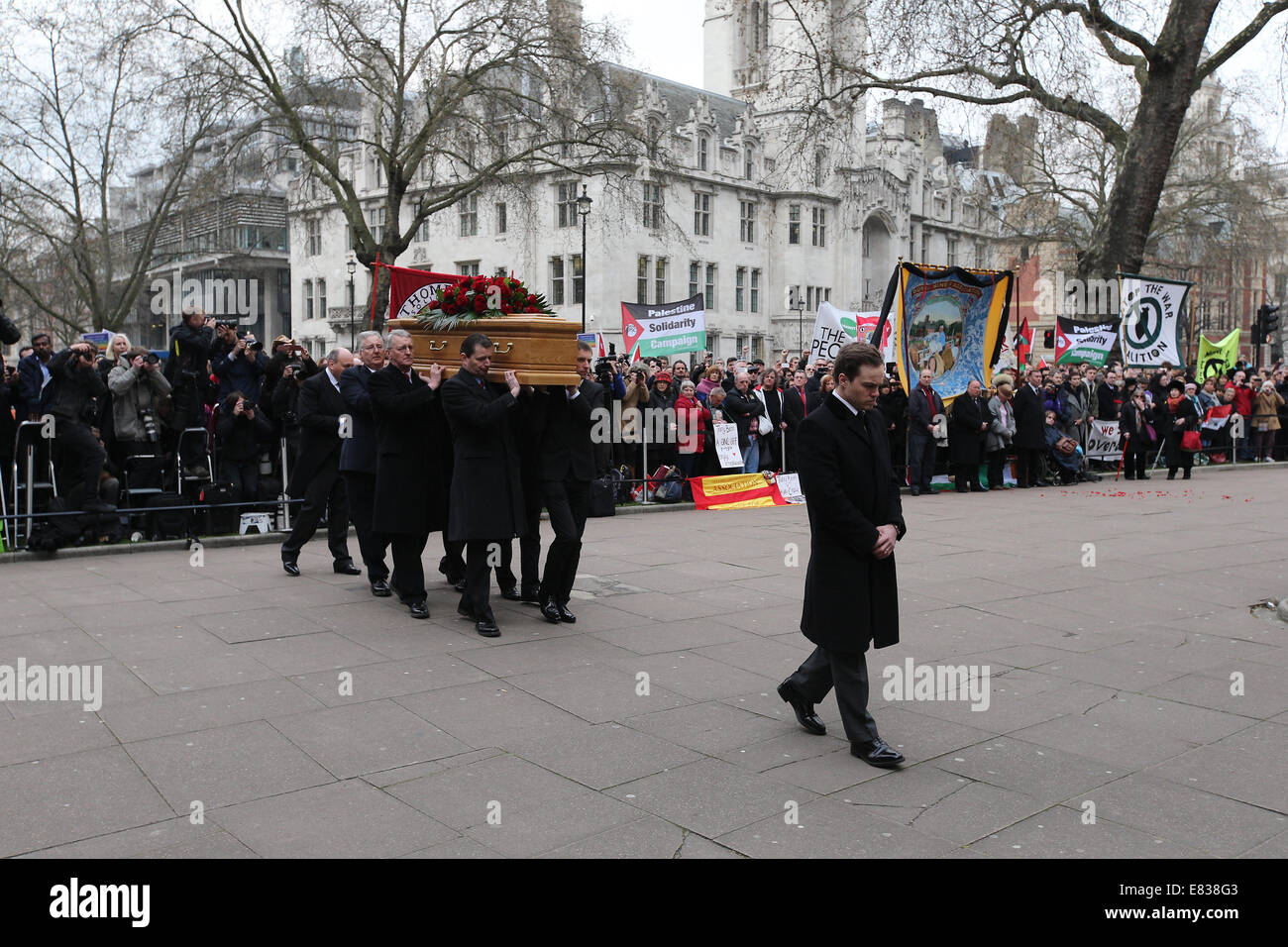 Funeral of Tony Benn MP was held at St. Margaret's Church, Westminster ...