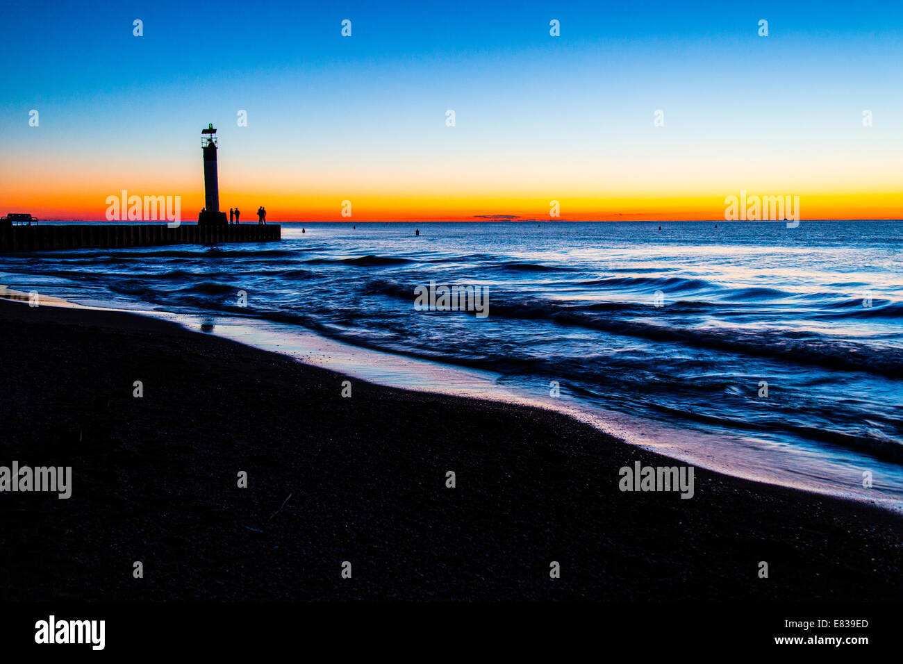 Light house at sunset Grand Bend Ontario Canada Stock Photo - Alamy