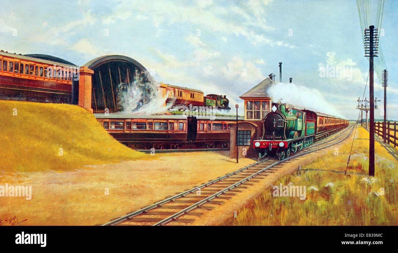 Steam train london 1910 hi-res stock photography and images - Alamy