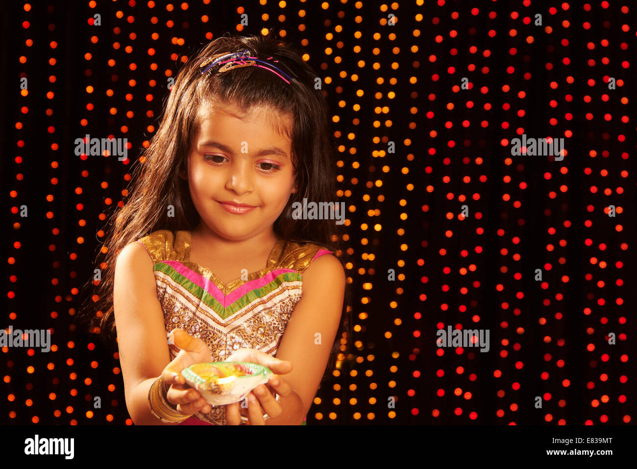 indian Diwali Festival Diya Worship Stock Photo - Alamy