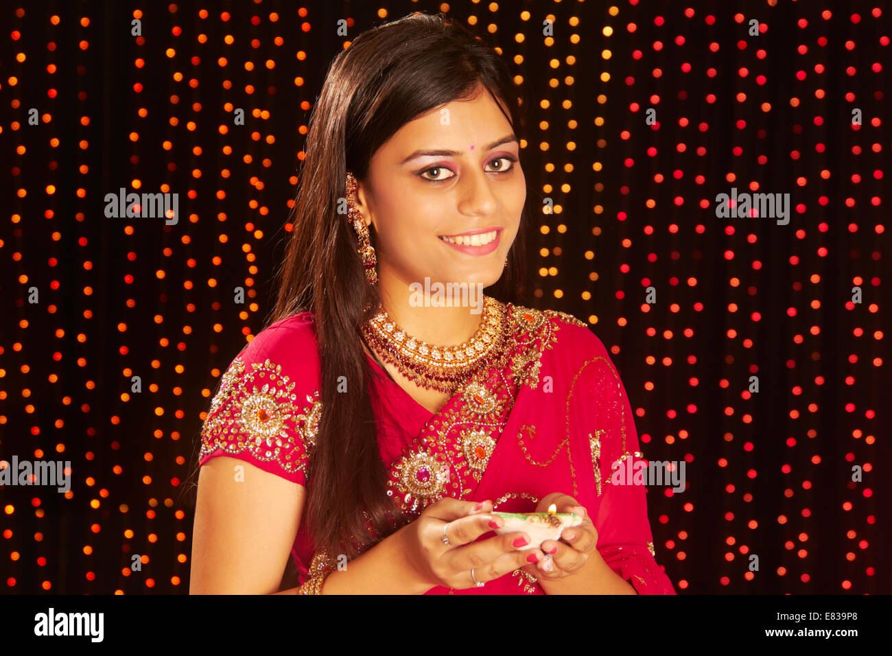 indian Diwali Festival Diya Worship Stock Photo - Alamy