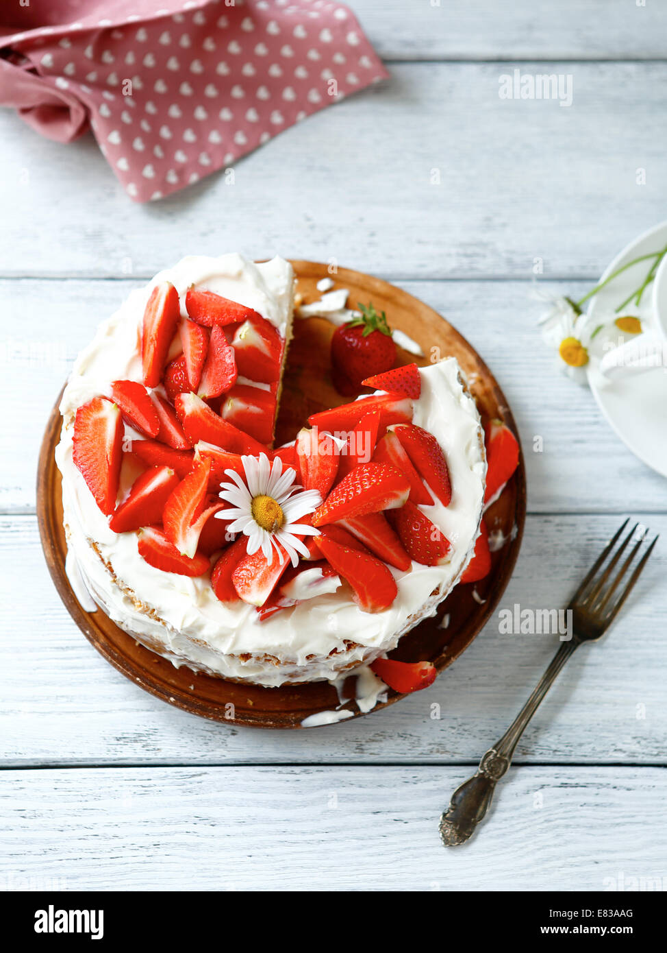 Homemade cakes, biscuits, top view Stock Photo - Alamy