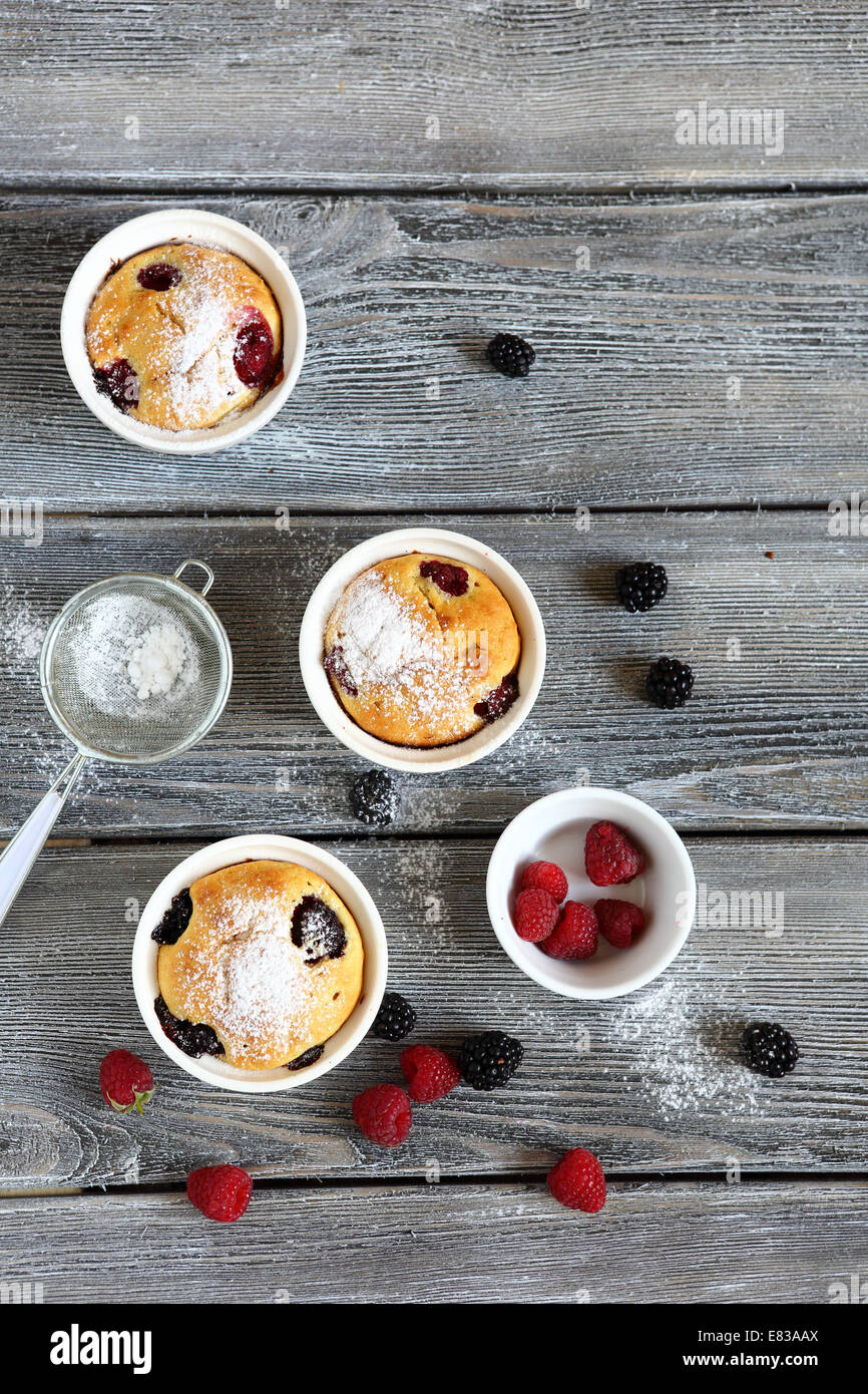 cupcakes homemade in a baking dish, top view Stock Photo - Alamy