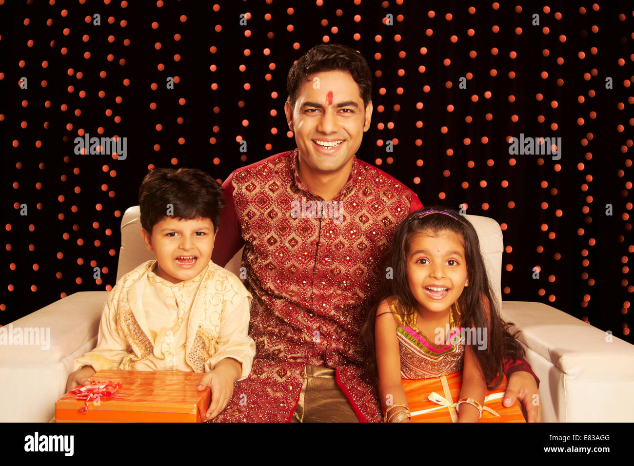 Indian father surprise gift hi-res stock photography and images - Alamy