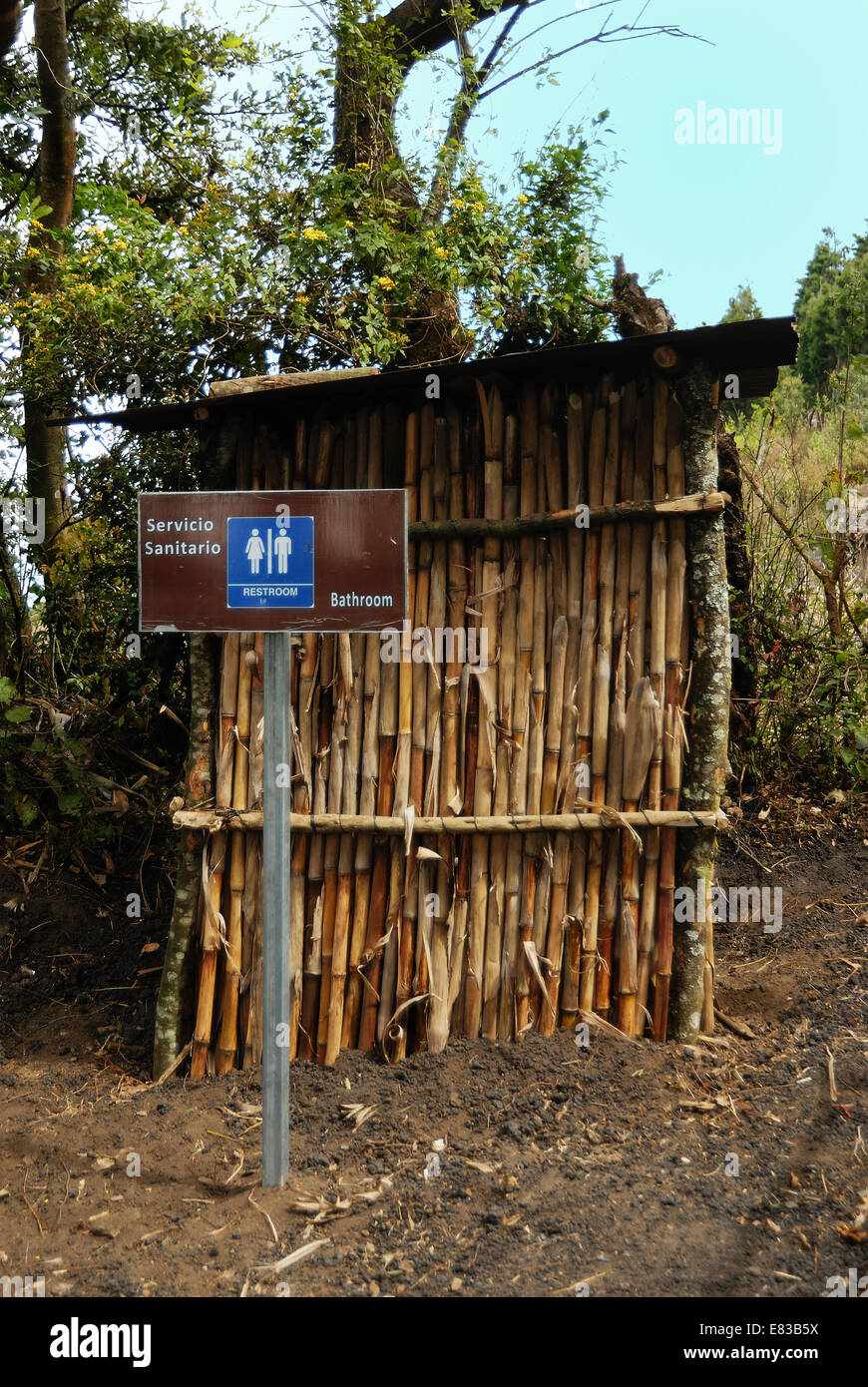 Toilets on the Volcano Track Stock Photo - Alamy