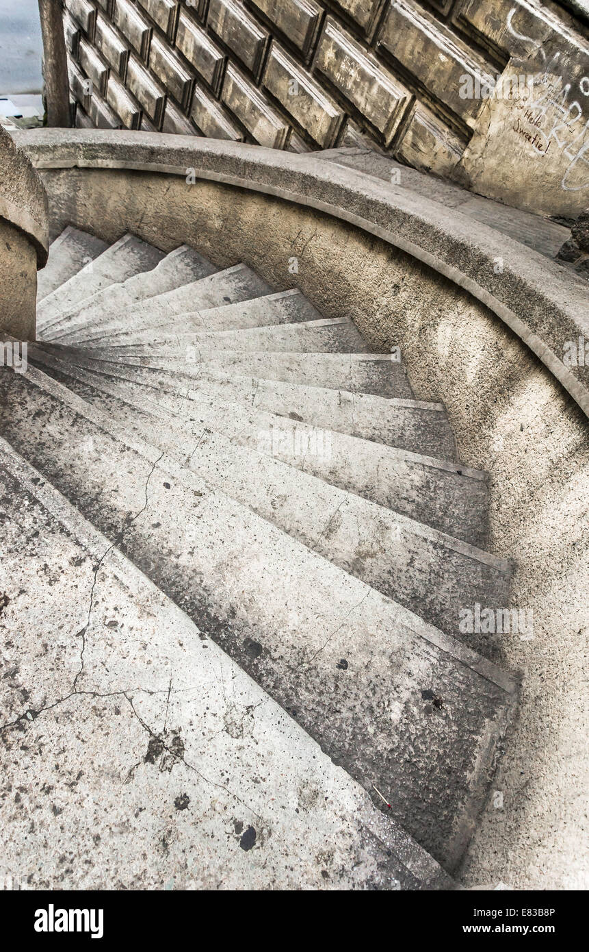 ISTANBUL, TURKEY. The Camondo Stairs at Karakoy in Beyoglu district ...