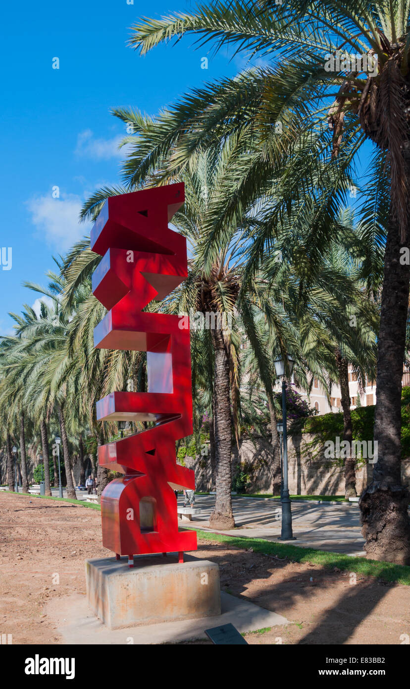 Red Palma sign. Details Palma, Palma de Mallorca, Balearic islands ...