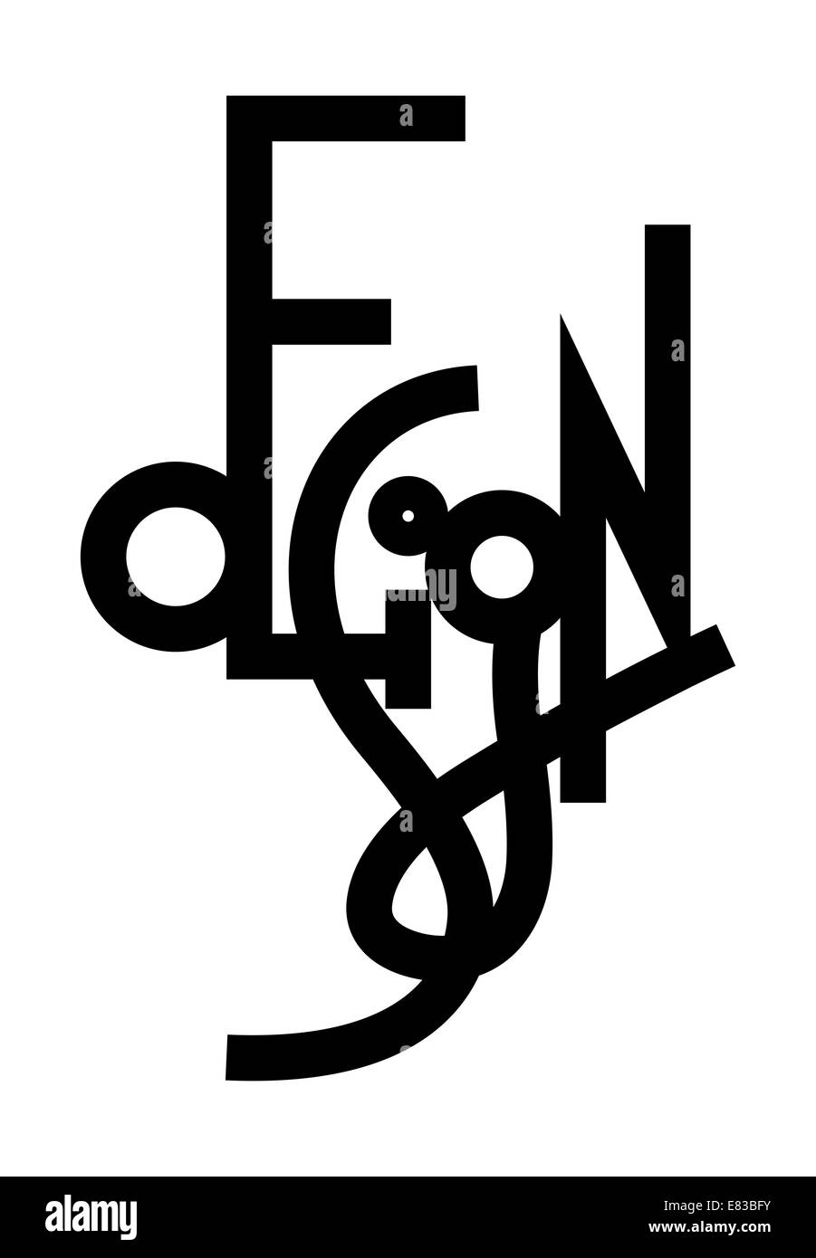 original modern hand lettering composition DESIGN Stock Photo - Alamy