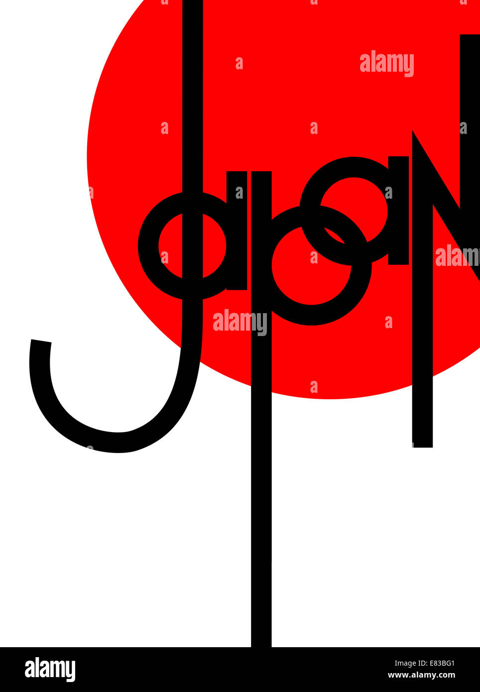 original modern hand lettering composition JAPAN Stock Photo - Alamy