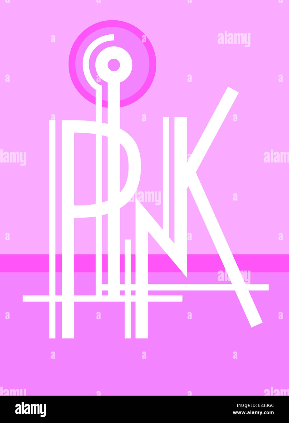 original modern hand lettering composition PINK Stock Photo - Alamy
