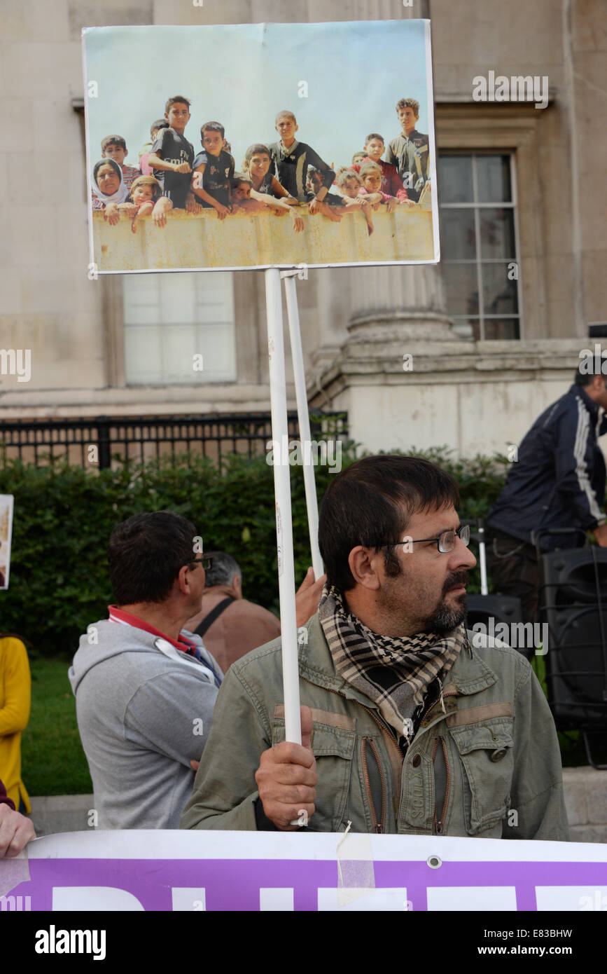London, UK. 29th Sept, 2014. A group of Kurdish Uk United against ISIS ...