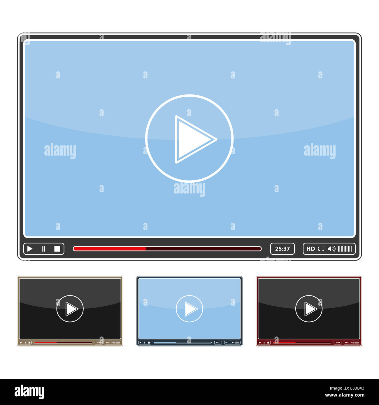 Simple video player design Stock Photo - Alamy
