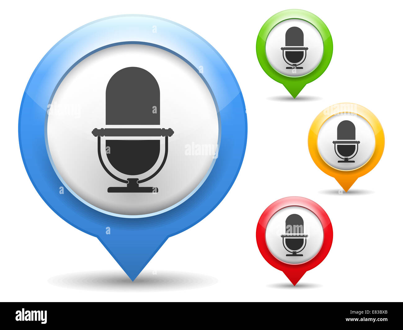 Silhouette microphone icon hi-res stock photography and images - Alamy