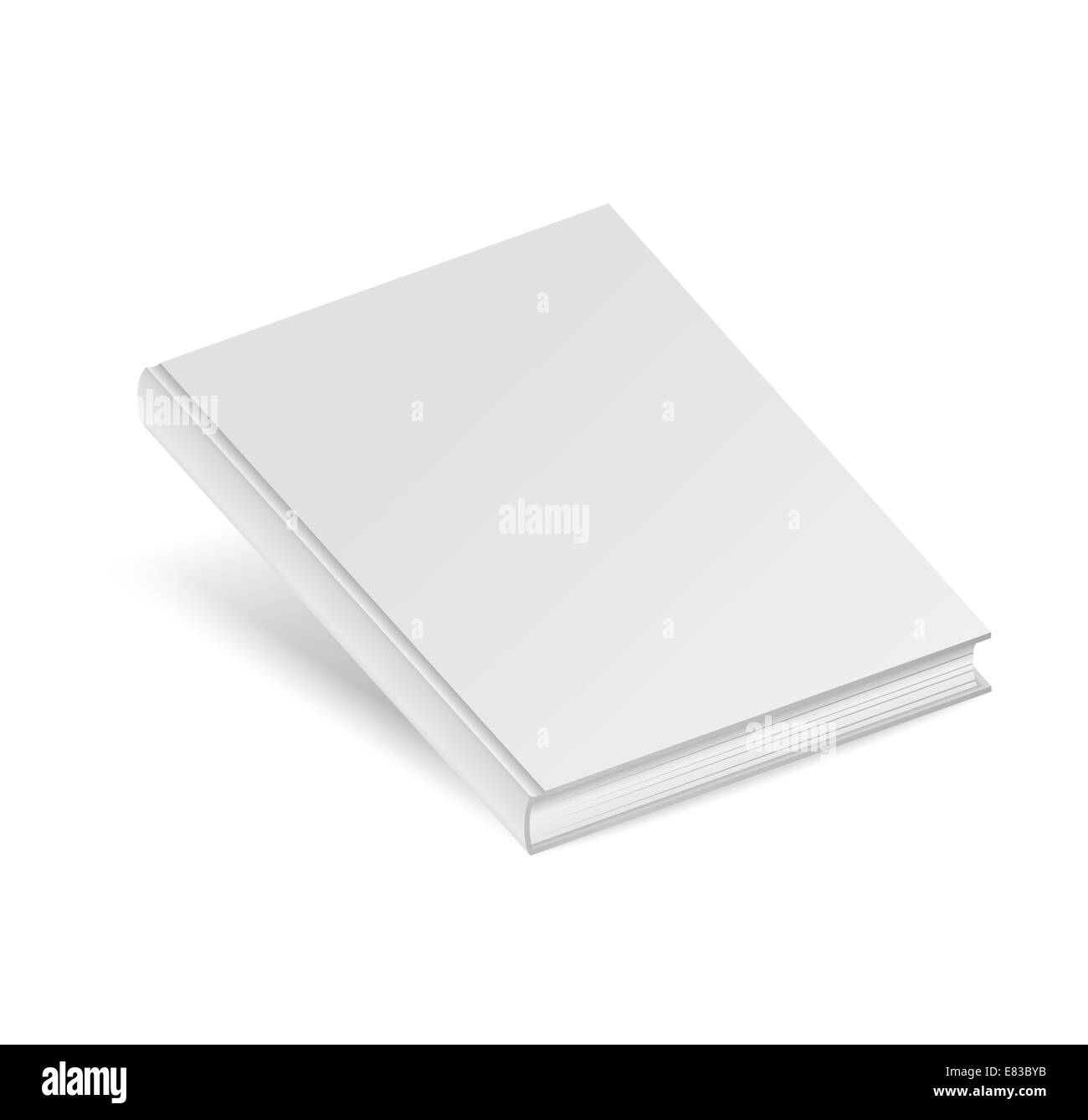 Gray book template on white background Stock Photo - Alamy