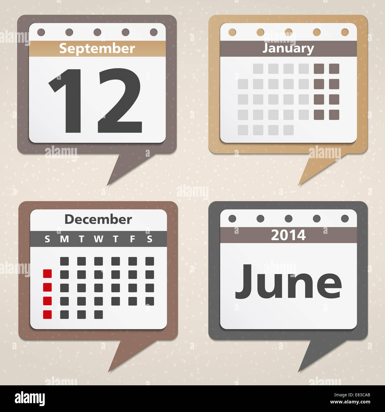 2014 calendar icon hi-res stock photography and images - Alamy