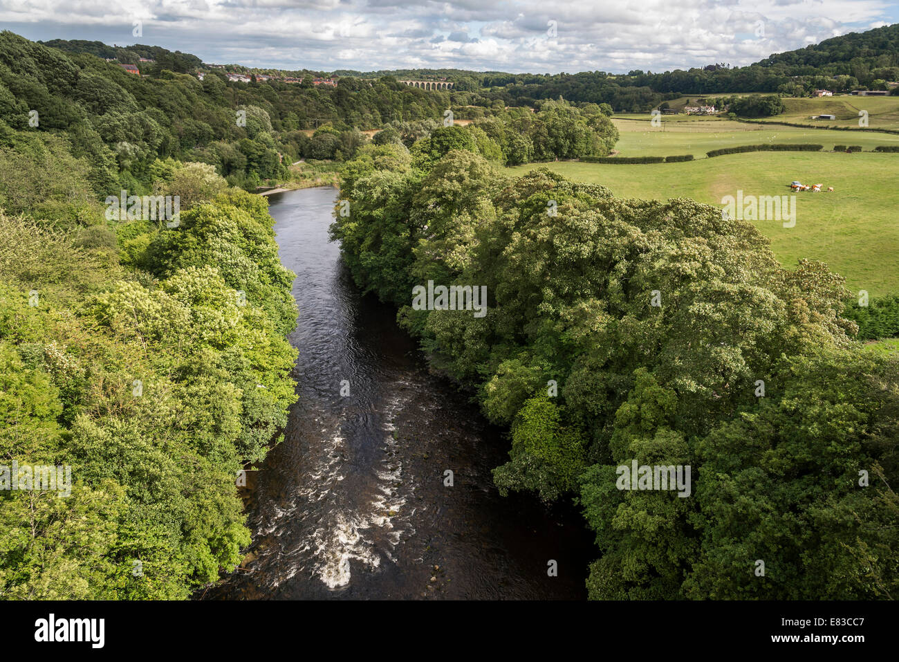 The river Dee in the Vale of Llangollen at Trevor. North East Wales ...