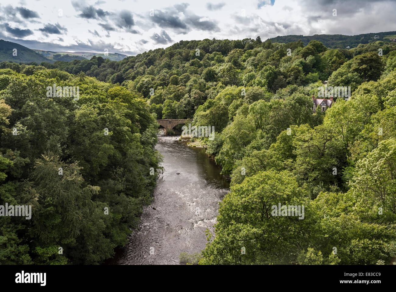 Aerial view of llangollen hi-res stock photography and images - Alamy