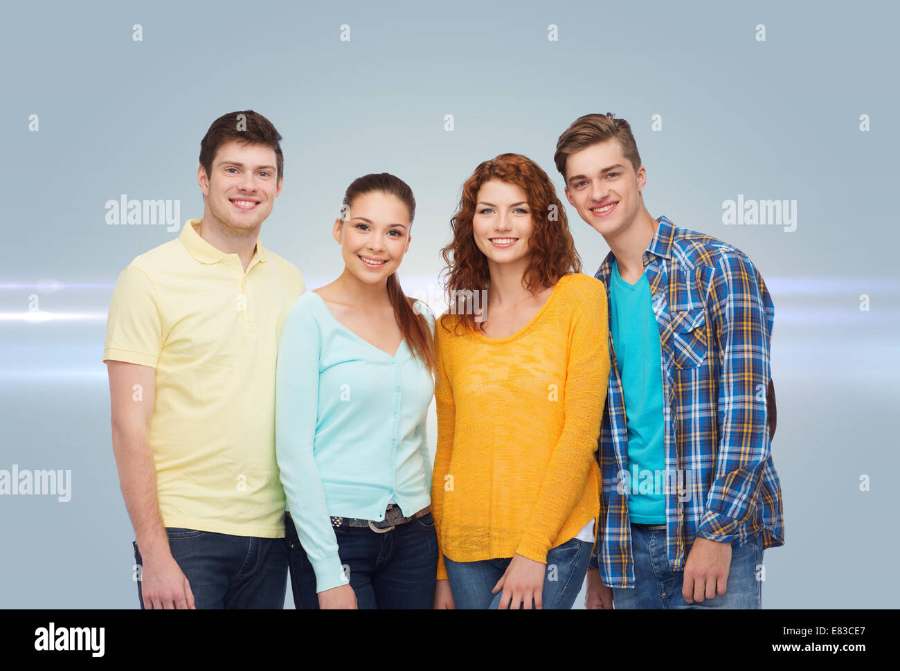 group of smiling teenagers Stock Photo - Alamy