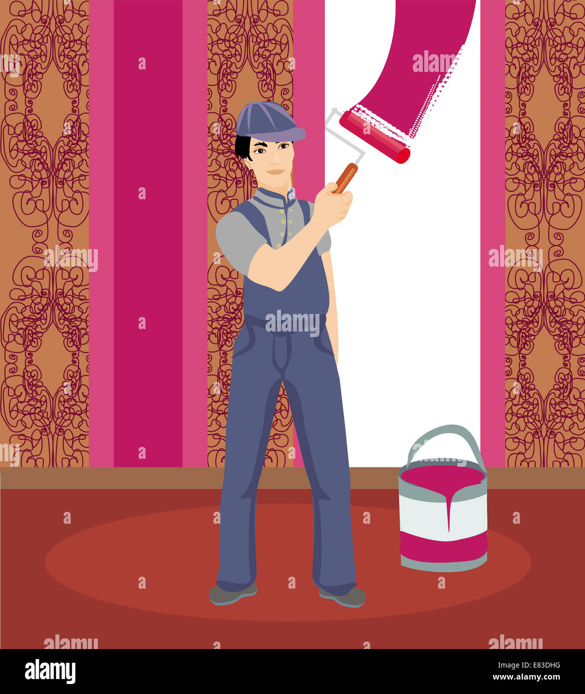 Professional smiling painter Stock Photo - Alamy