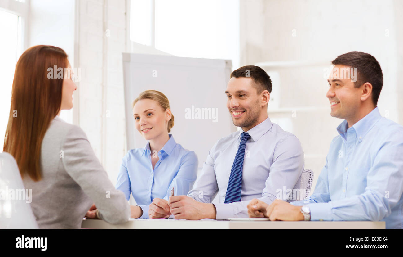 Job interview employer smiling hi-res stock photography and images - Alamy