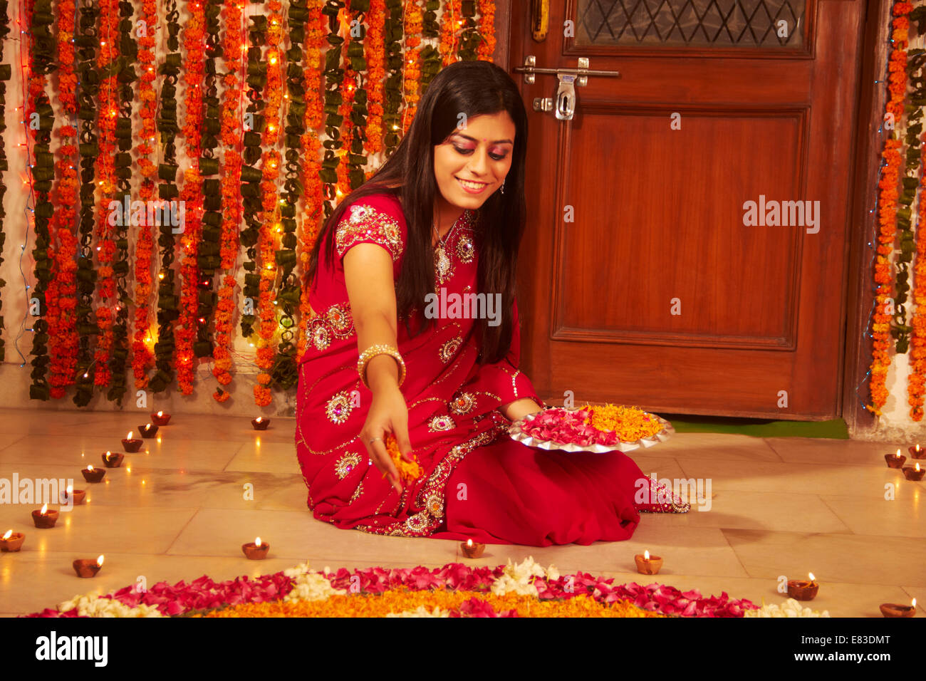 Happy diwali one diya hi-res stock photography and images - Alamy