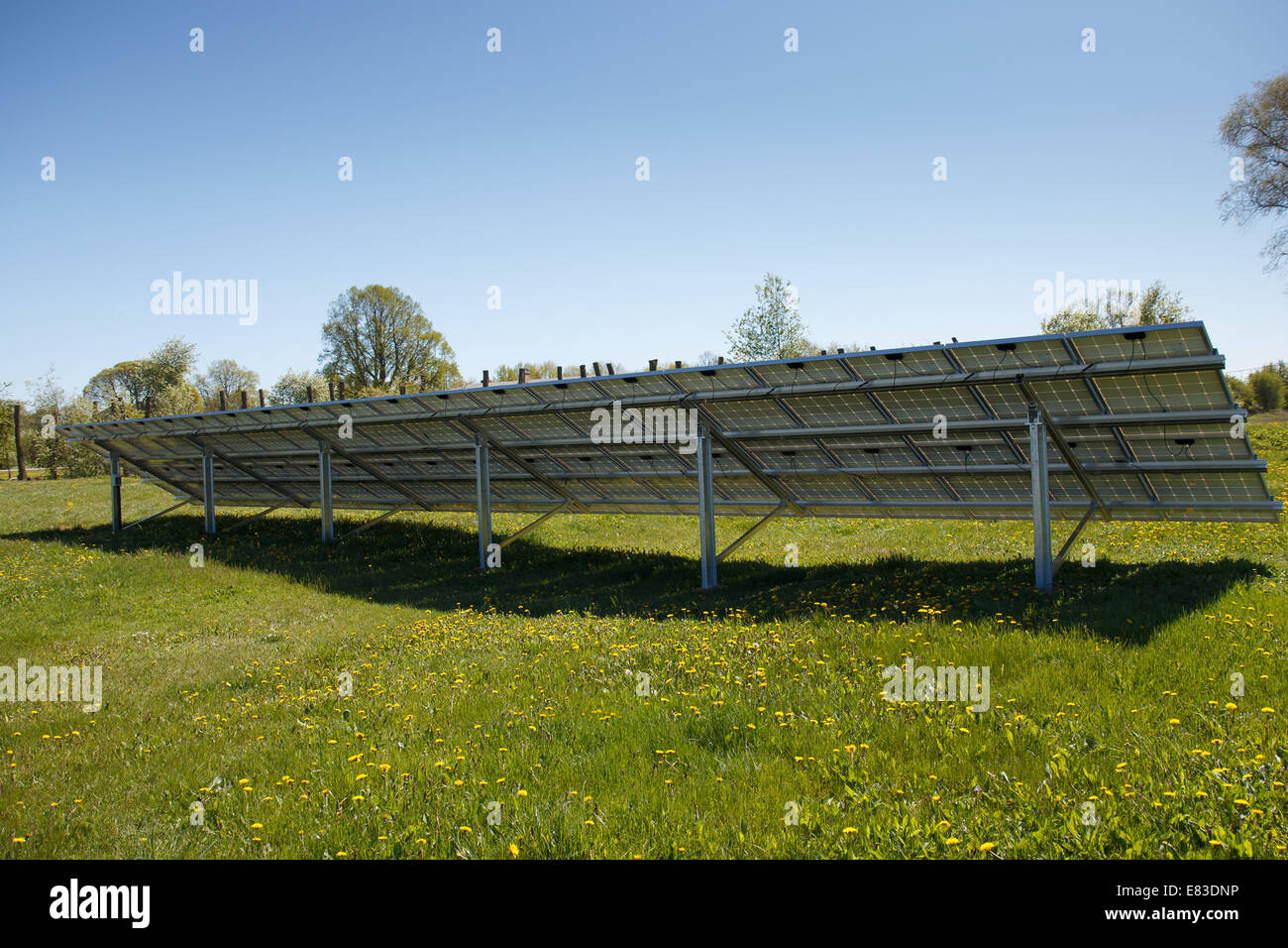 Back of a solar panel set Stock Photo - Alamy