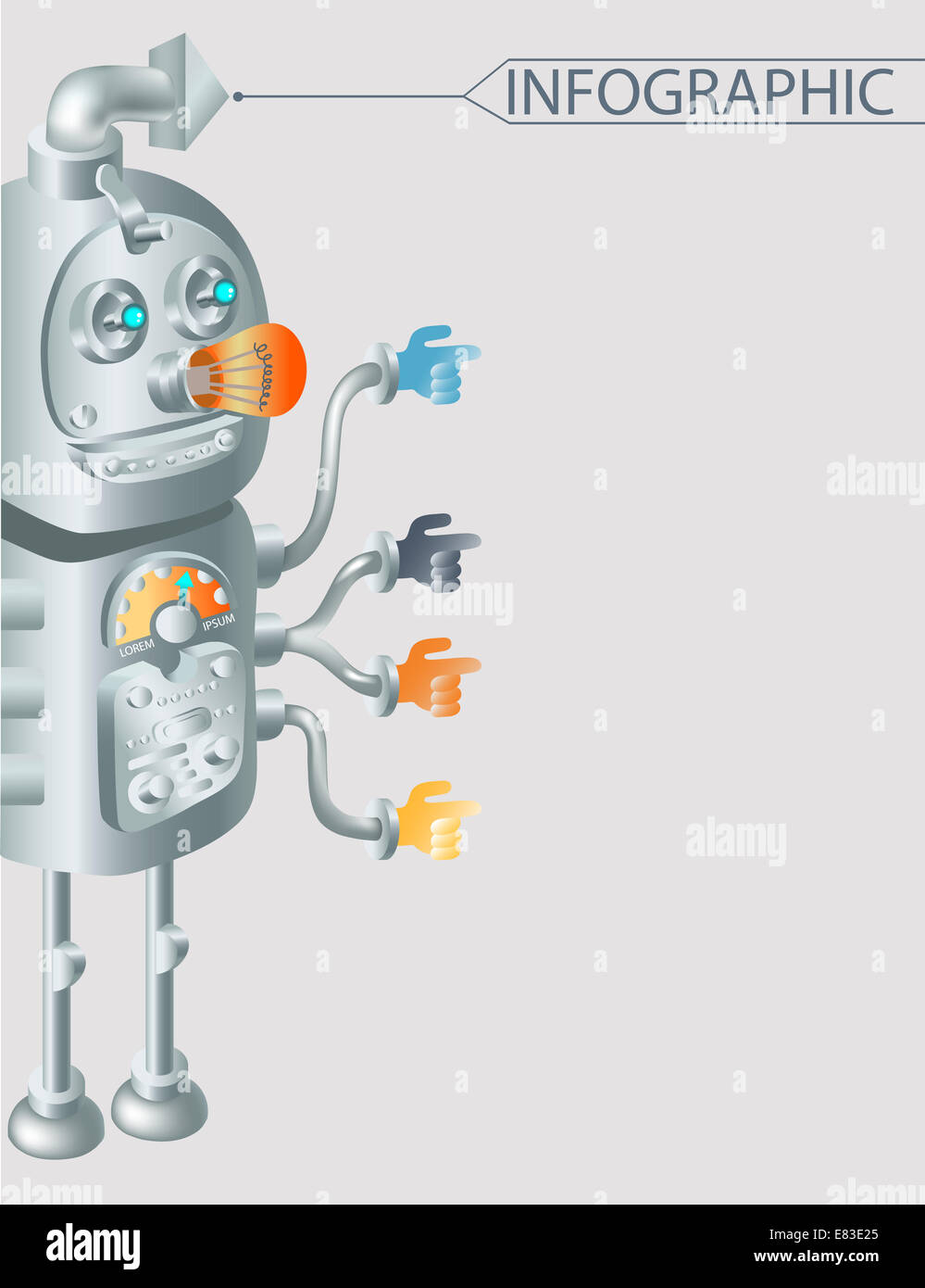 robot infographic design, eps10 Stock Photo - Alamy