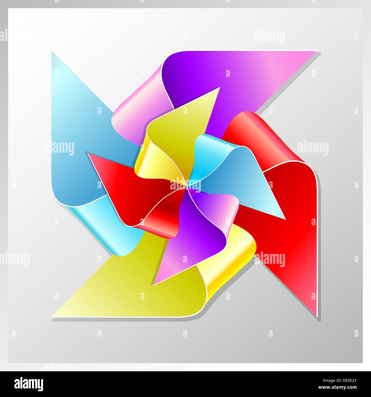 recycle paper colorful windmill, eps10 Stock Photo - Alamy