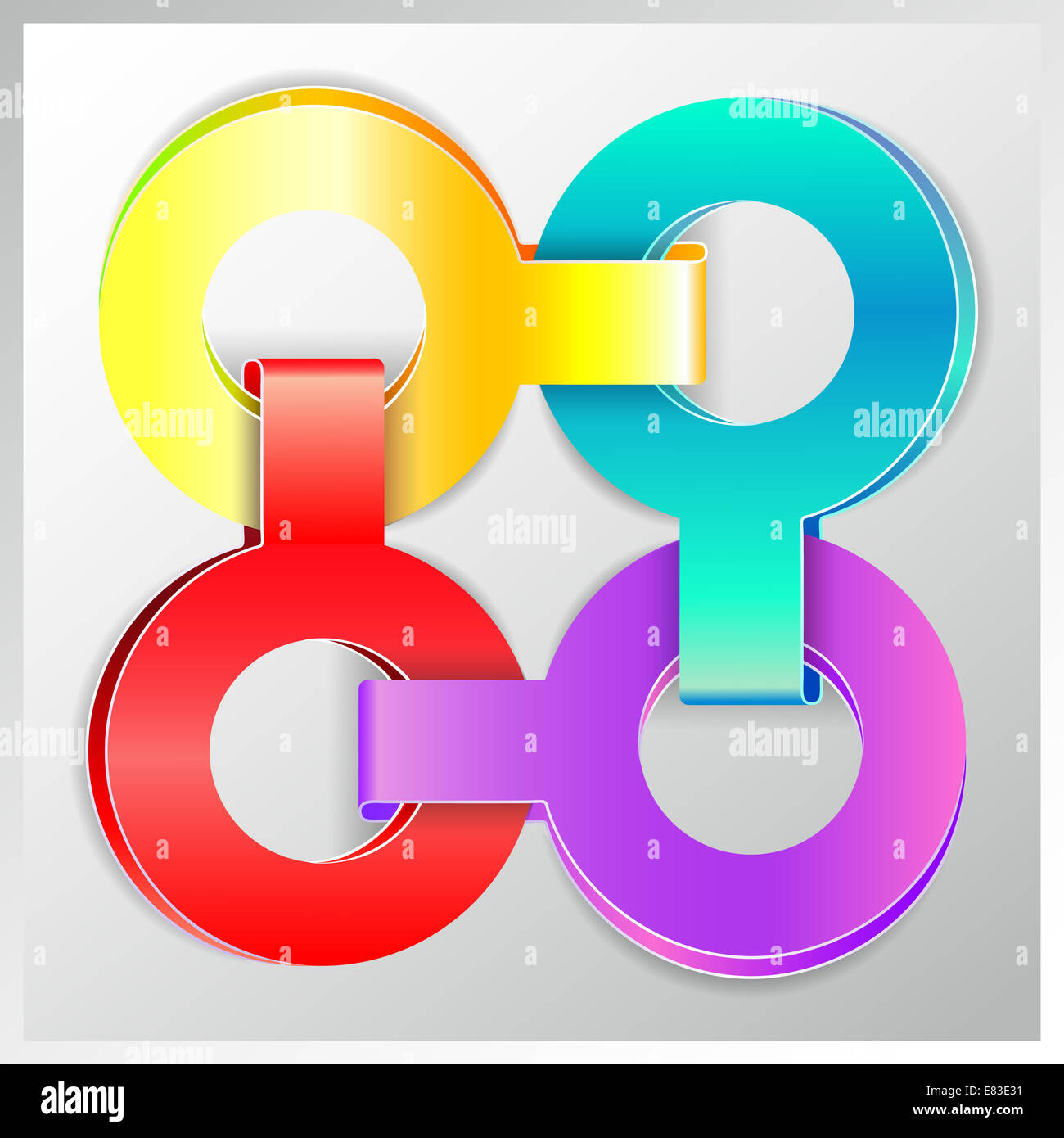 bright colorful origami options paper banner, eps10 Stock Photo - Alamy