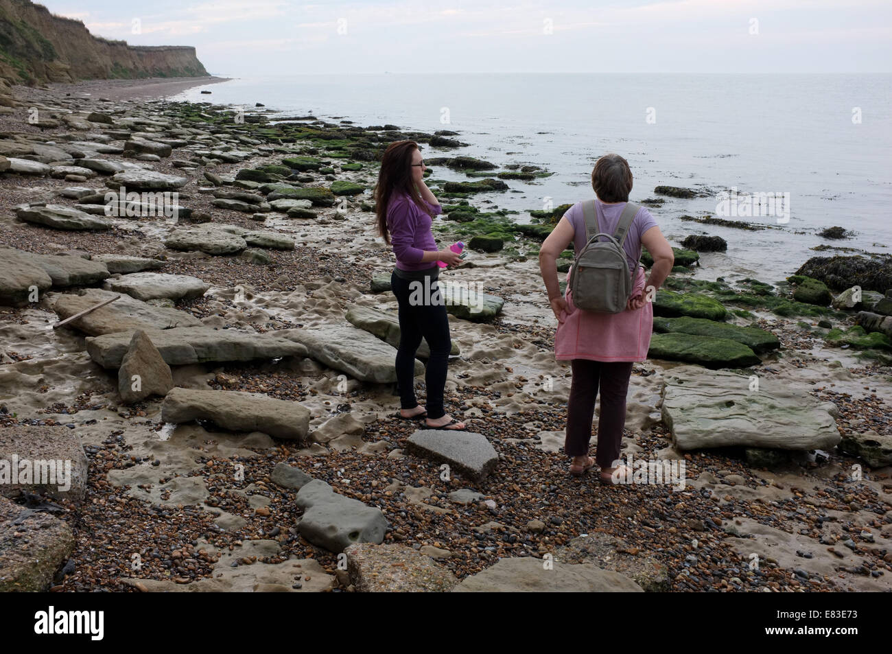 reculver bay village and coastal resort east of herne bay in kent uk ...