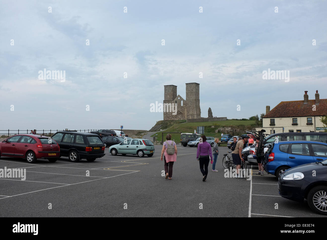 reculver bay village and coastal resort east of herne bay in kent uk ...
