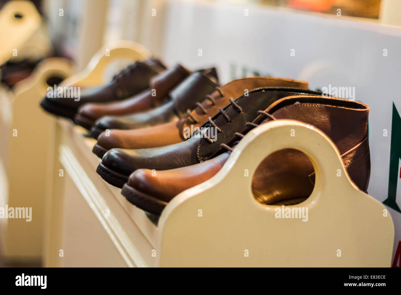 Shoes on display in a store Stock Photo - Alamy
