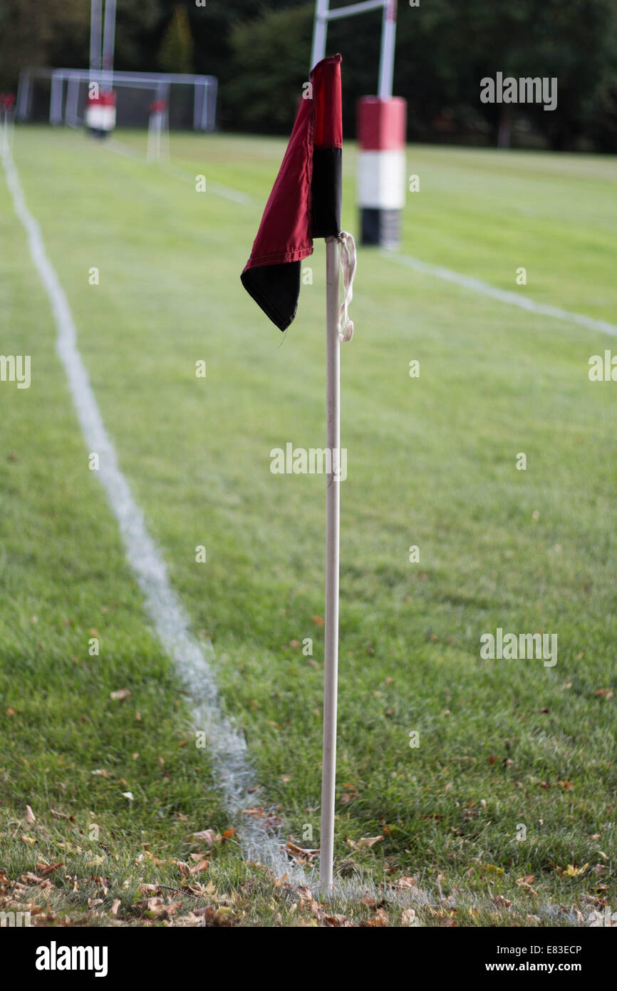 Flag on the Oxford University rugby pitch Stock Photo - Alamy