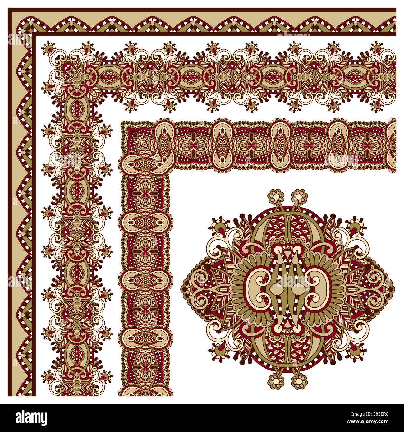collection of ornamental floral vintage frame design Stock Photo - Alamy