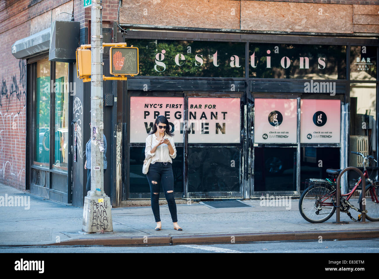 Gestations, NYC's first bar for pregnant women Stock Photo - Alamy
