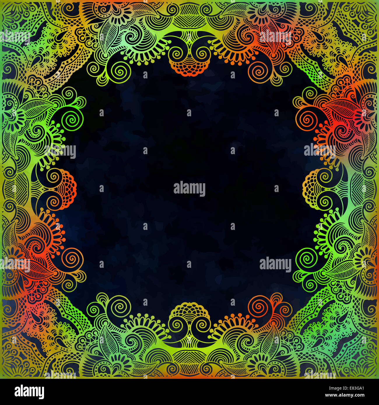 ethnic ornamental template design Stock Photo - Alamy