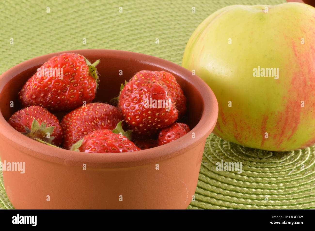 Strawberry with apple Stock Photo - Alamy