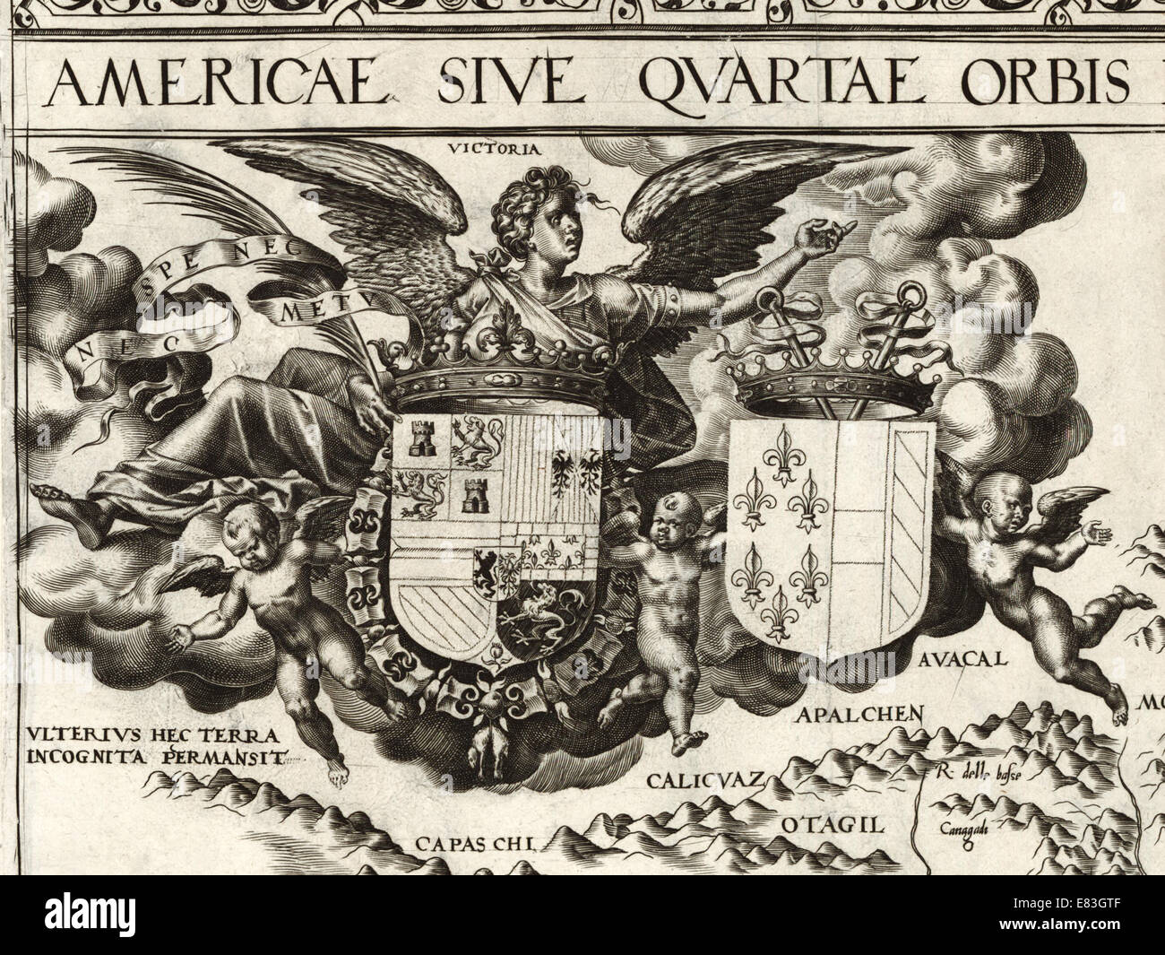 Diego Gutiérrez's 1562 Map "The Fourth Part of the World" illustrated ...