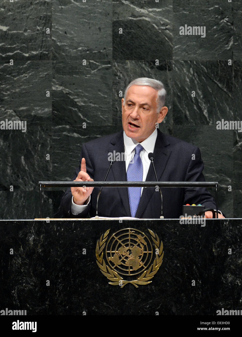 New York, UN headquarters in New York. 29th Sep, 2014. Israeli Prime ...