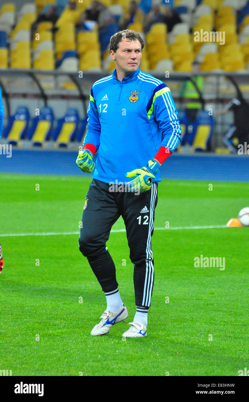 Goalkeeper Andriy Pyatov during the match between Ukraine and Slovakia ...