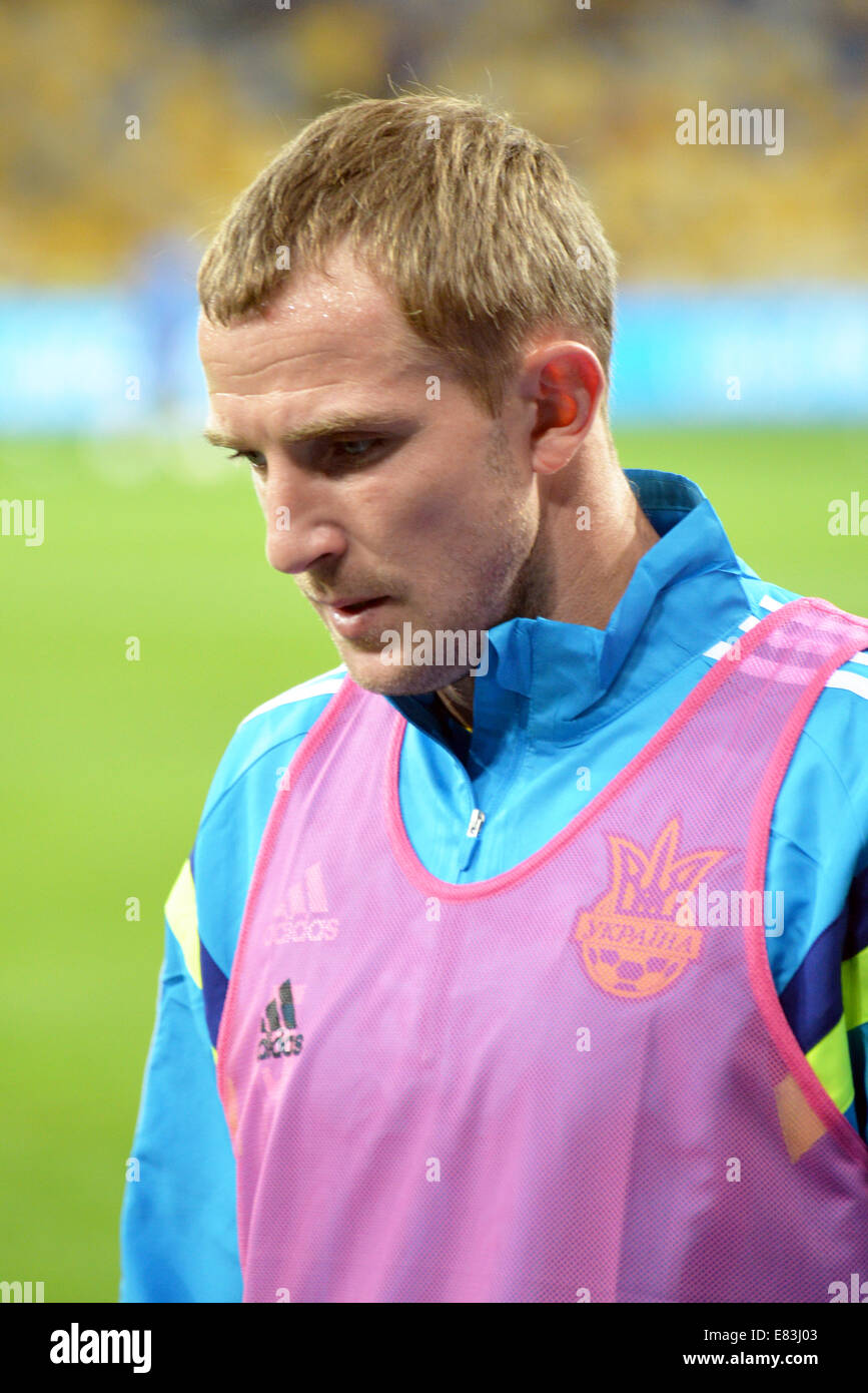 Olexandr Kucher during the match between Ukraine and Slovakia ...