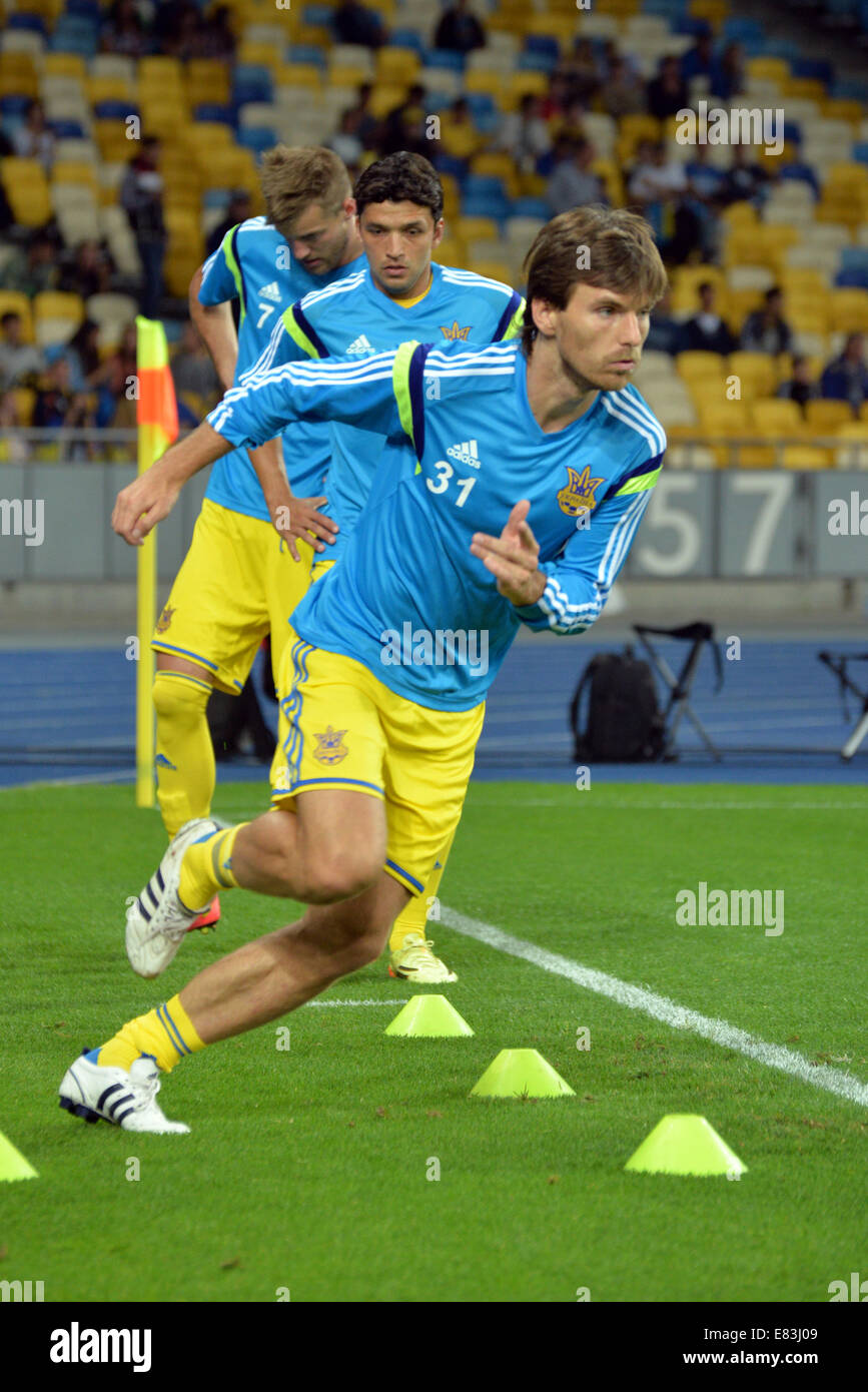 Ukrainian football player during the match between Ukraine and Slovakia ...