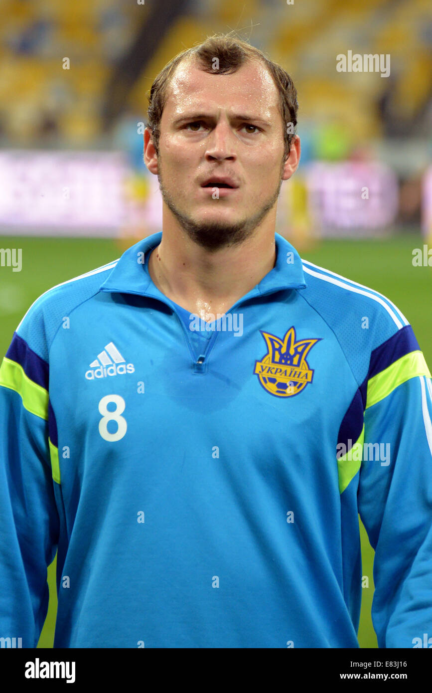 Roman Zozulya during the match between Ukraine and Slovakia. Qualifying ...