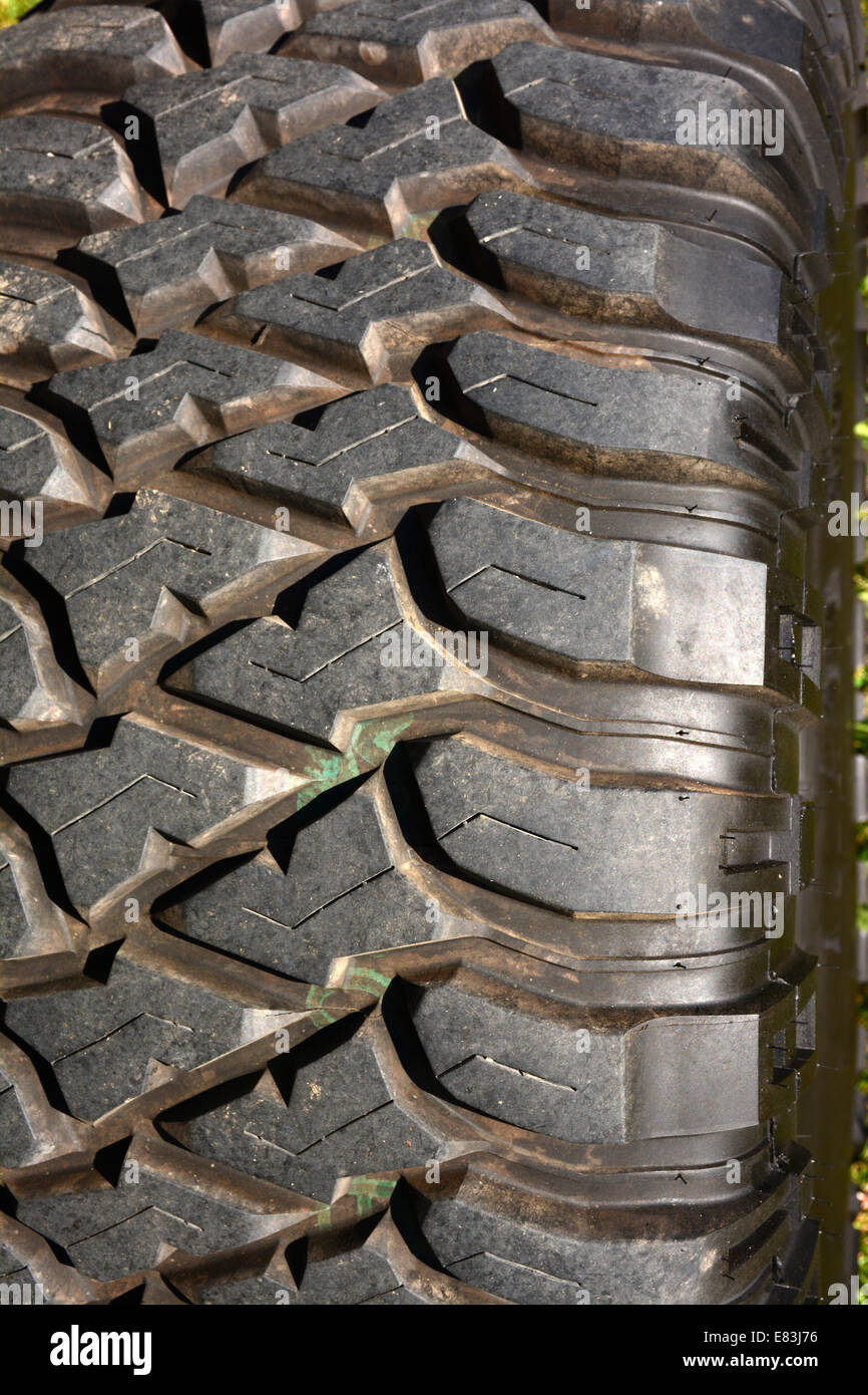 vehicle Tire in Close-up Stock Photo - Alamy