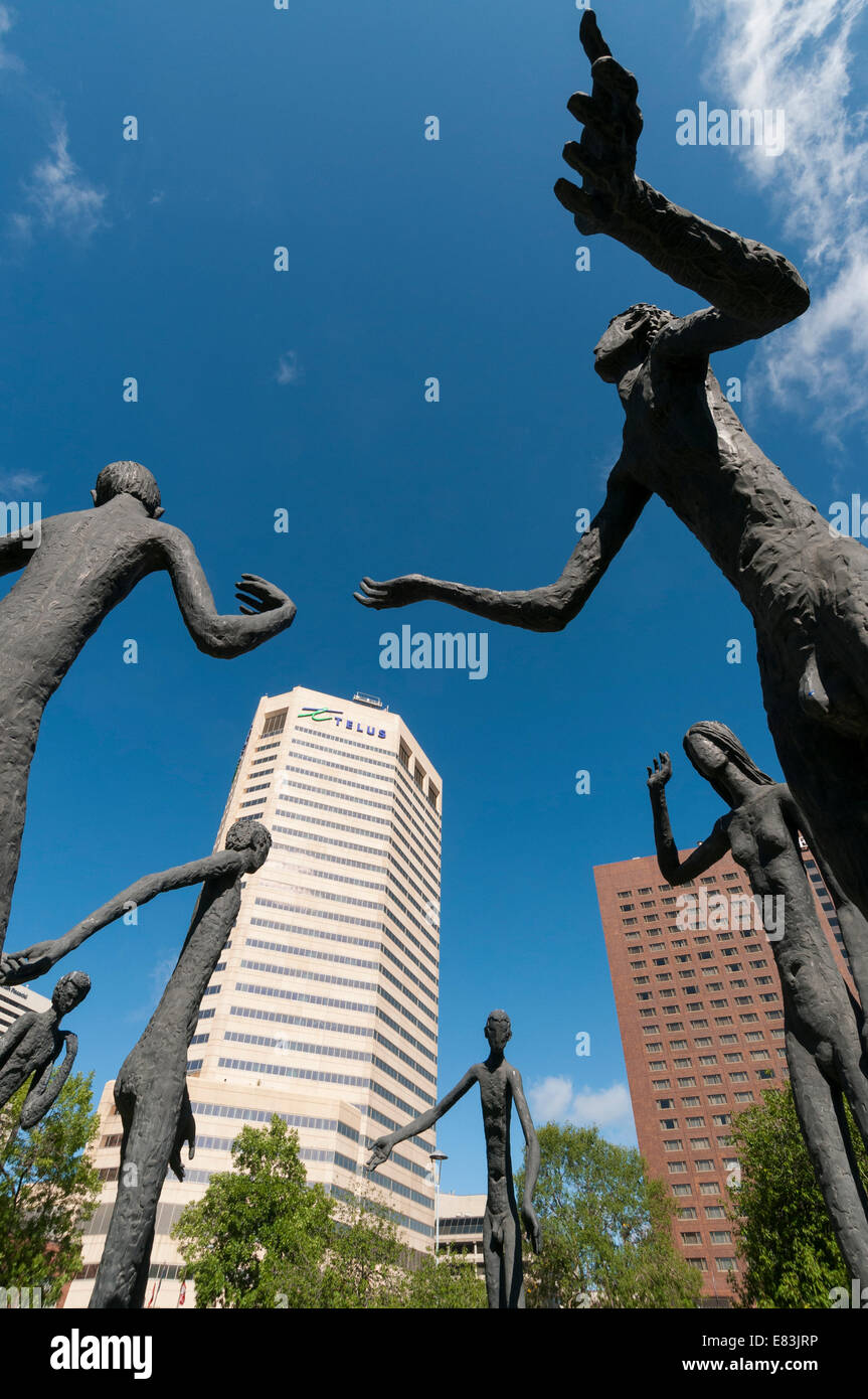 Elk203-6221v Canada, Alberta, Calgary, downtown, Family of Man ...